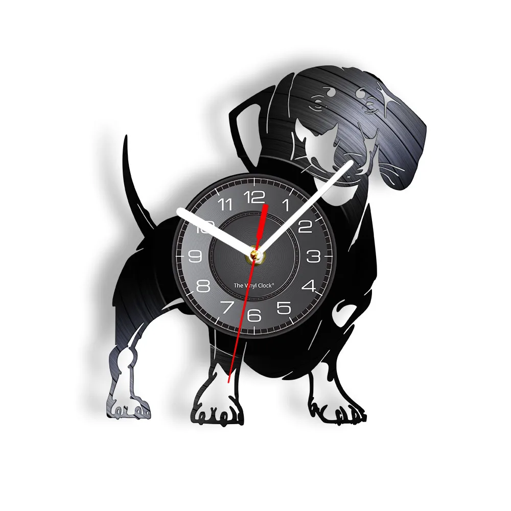 Dachshund-Dog-Vinyl-Record-Wall-Clock-Doxie-Home-Decor-Watch-Wiener-Dog ...