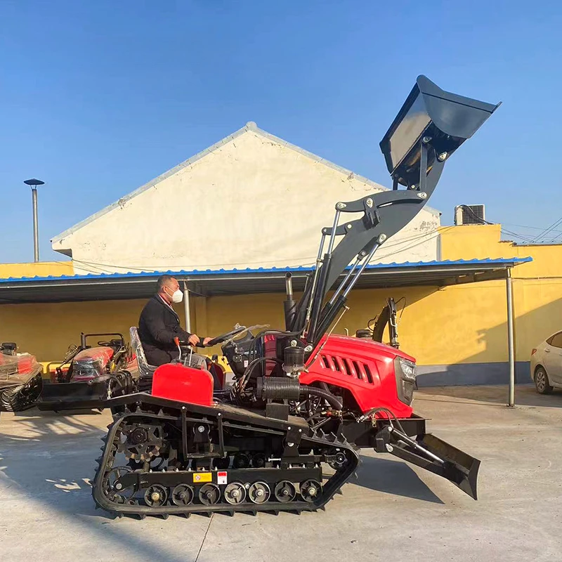 Mini-Crawler-Tractor-Diesel-Engine-Agricultural-Tracked-Cultivator ...