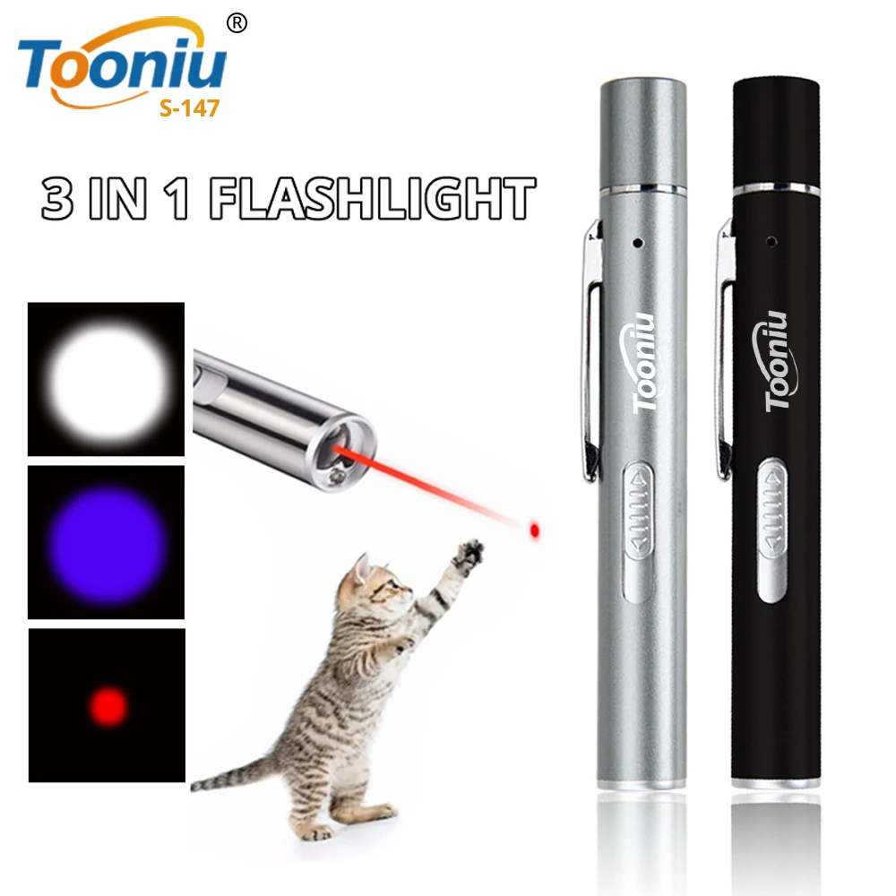 3-IN-1-Rechargeable-Flashlight-White-Light-Ultraviolet-Infrared ...