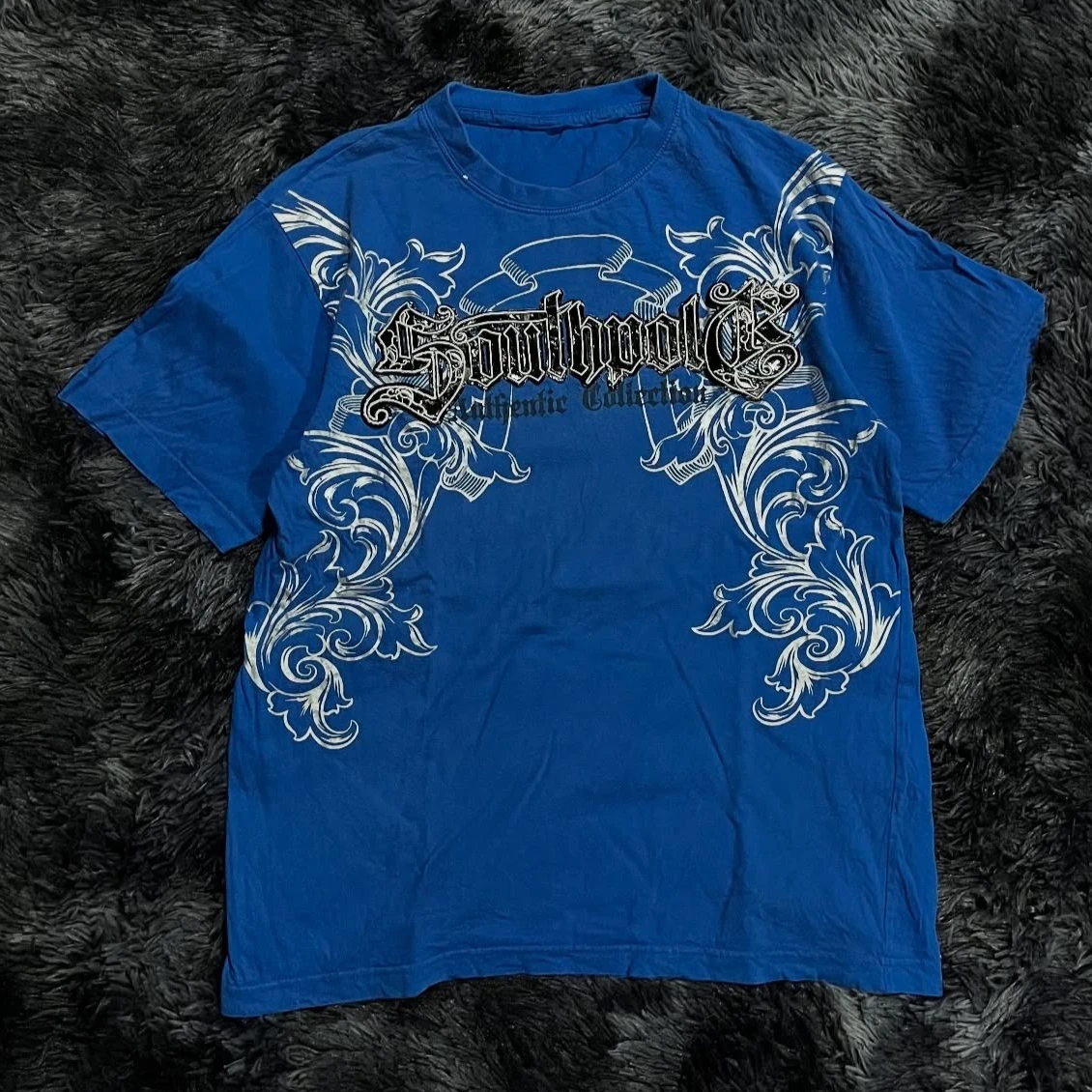 Streetwear Blue Figure Hip Hop T-Shirt Mens Vintage Graphic Short ...