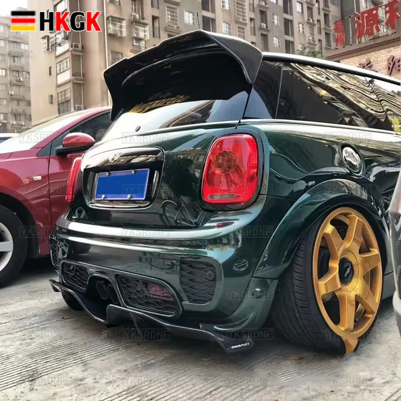 Para mini cooper f56 f55 ag estilo spoiler de fibra de carbono de alta ...