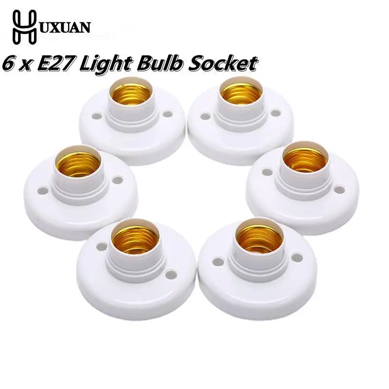 6pcs-lot-E27-Screw-Cap-Socket-White-Ceiling-Light-Lamp-Bulb-Fixing-Base ...