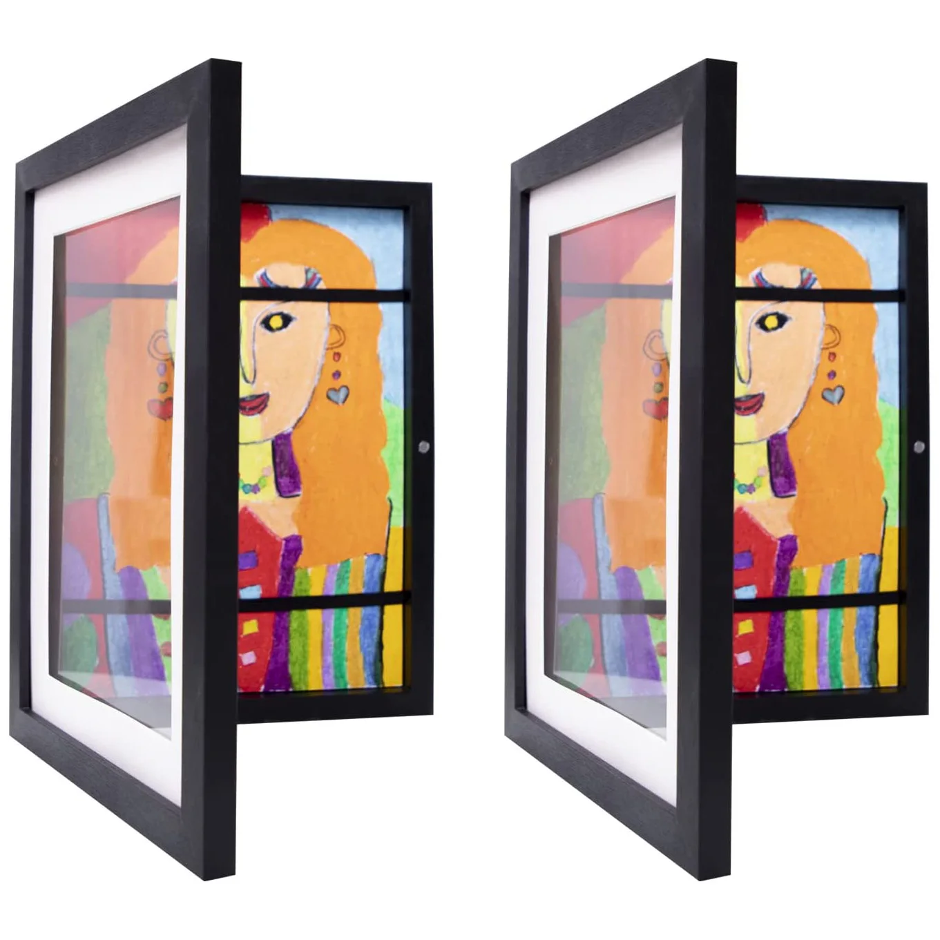2PCS kids Art Frames Wooden Changeable Picture Display for A4 Art-Work ...