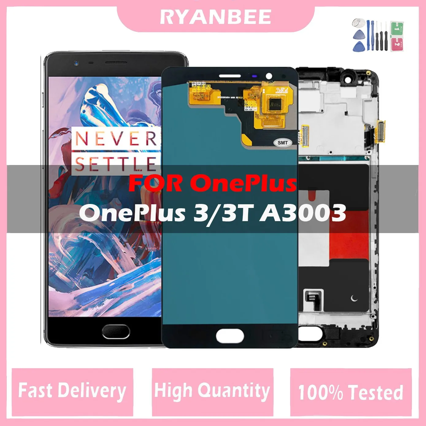 Super-OLED-LCD-For-OnePlus-3-LCD-Display-A3010-Touch-Screen-Digitizer-Assembly-Replacement-For ...