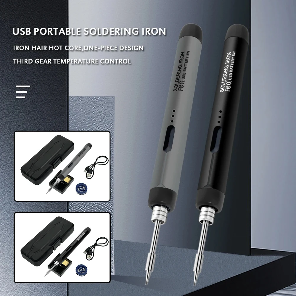 USB-Adjustable-Temperature-Soldering-Iron-Mini-Small-Soldering-Iron-Set ...