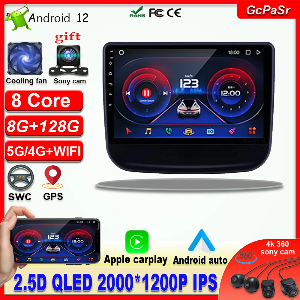 android-auto-128G-Android-12-Car-Radio-GPS-wifi-Multimedia-Video-Player ...