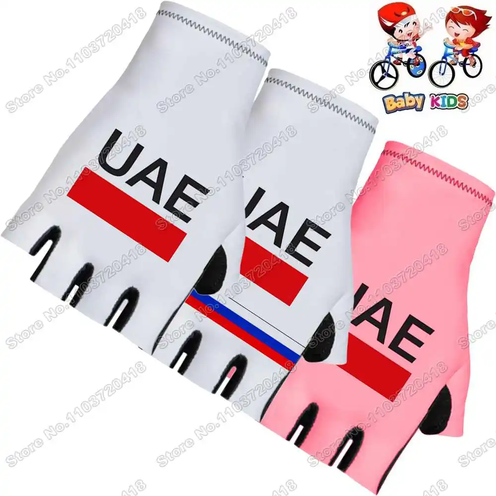 2024-Kids-UAE-Team-Italy-Tour-Cycling-Glove-Pink-Boy-Girls-Tadej ...