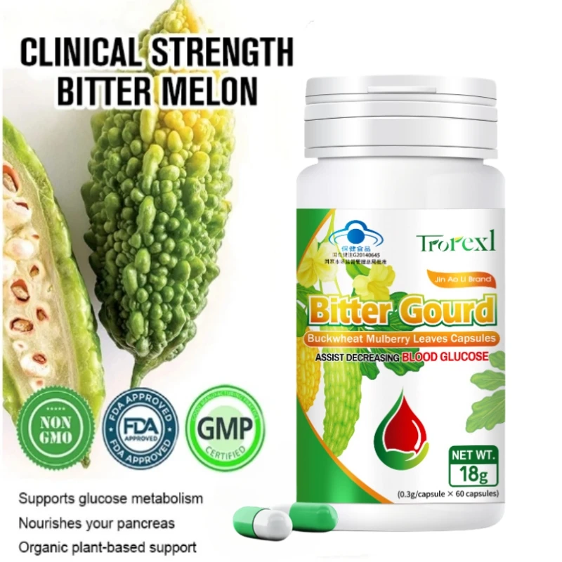 Natural-Organic-Bitter-Melon-Extract-Capsule-Support-Blood-Sugar ...
