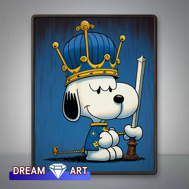 Cartoon Kawaii Snoopy King AB Drills Diamond Painting Cute Dog Cartoon ...