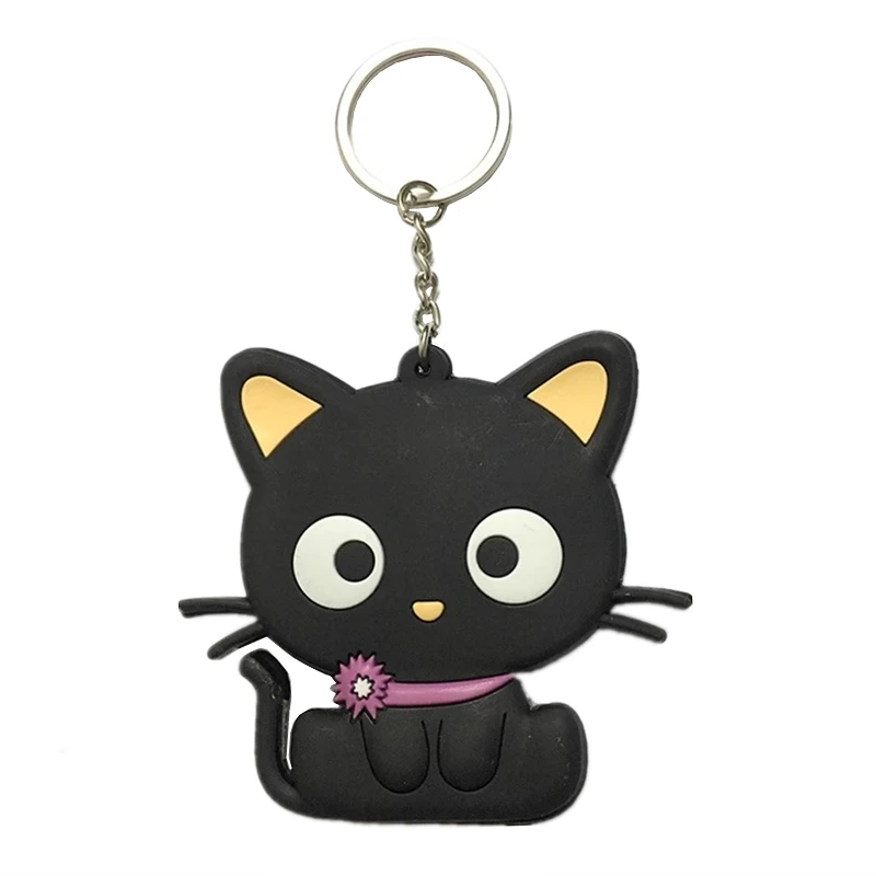 Chococat-Cat-PVC-Keychain-Key-Ring-Cartoon-Anime-Cute-Kawaii-Keychains ...
