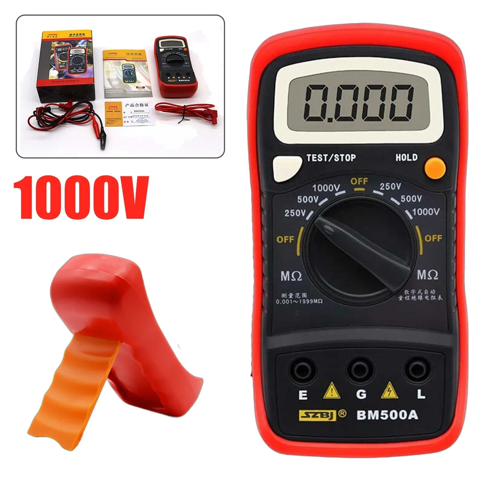 BM500A 1000V 1999M Digital Insulation Resistance Tester Meter ...