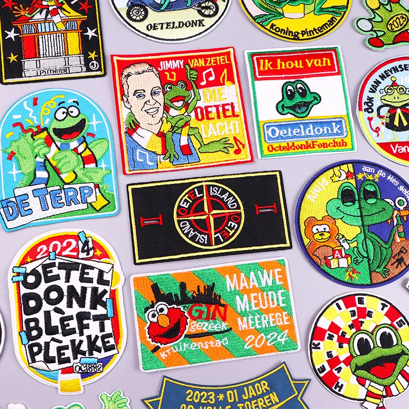 Oeteldonk-Embleem-Emblemen-Volledig-Geborduurde-Patches-Diy-Frog ...