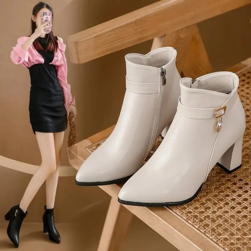 Botines-de-tac-n-alto-para-mujer-botas-con-colgante-de-rinoceronte-de ...
