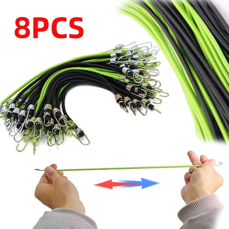 8Pcs-Heavy-Duty-Rope-Elastic-Bungee-Cords-Luggage-Cord-Child-Cycling ...
