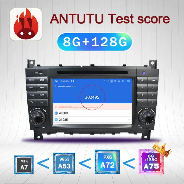 Wondefoo 2 din Car radio android 11 stereo screen For Mercedes Benz ...