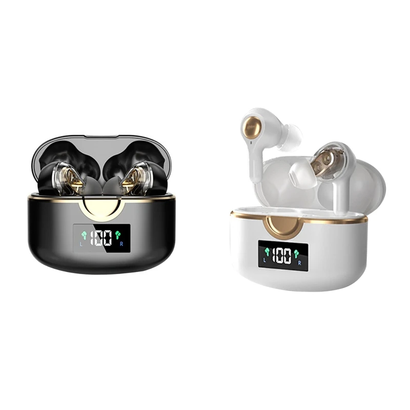 HFES-T22-Tws-True-Wireless-Bluetooth-Headset-Display-Double-Moving-Coil ...