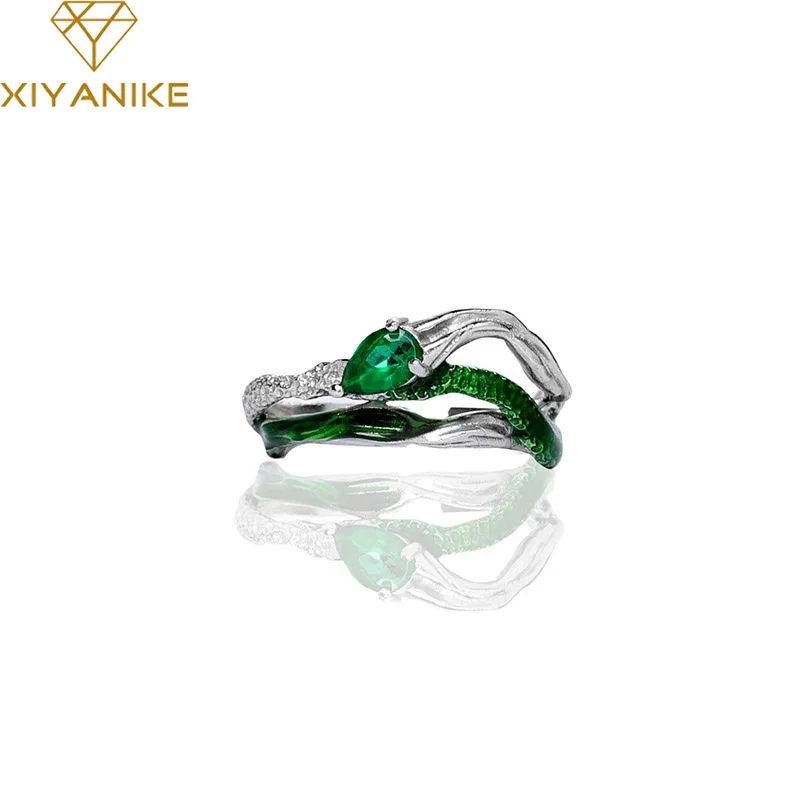 "Slytherin" Snake Silver Adjustable Ring | Dagiba Jewelry