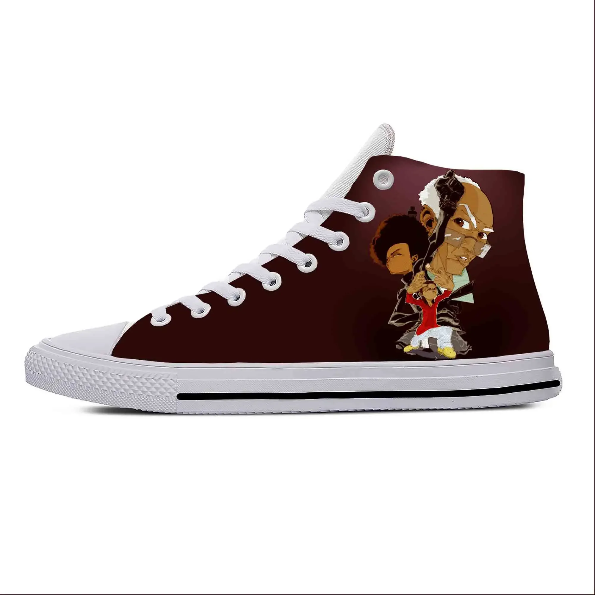 Hot-Anime-Manga-Cartoon-Boondocks-Huey-Riley-Casual-Shoes-High-Top ...