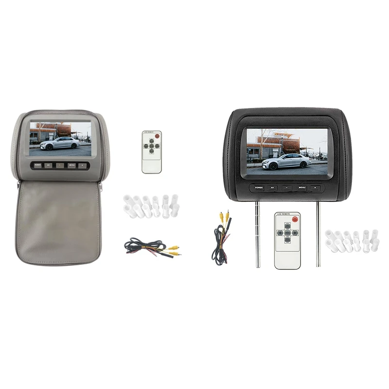 Car-Headrest-Monitor-Universal-7-Inch-TFT-LED-Screen-Pillow-AV-Input ...