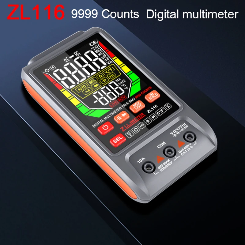 USB Charge Multimeter 9999 Counts Large Screen Smart Multimeters ...