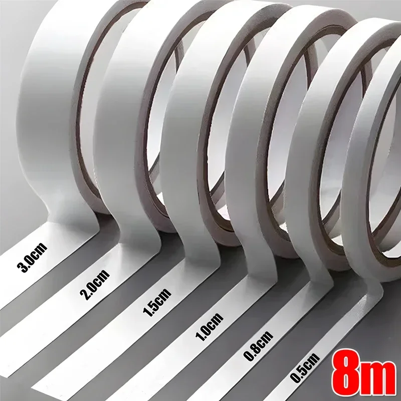 8m-Double-Sided-Adhesive-Tape-White-Strong-Tape-Sticker-Sticky-Paper ...