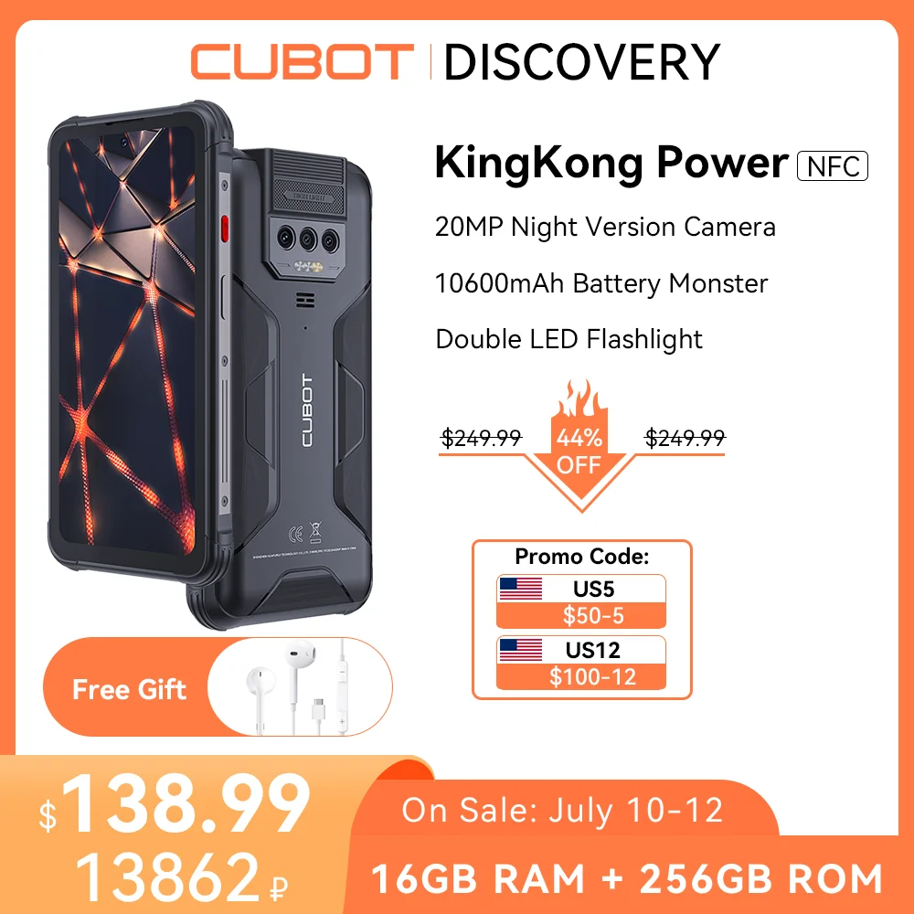 Cubot KingKong Power, wodoodporny wytrzymały smartfon z systemem ...