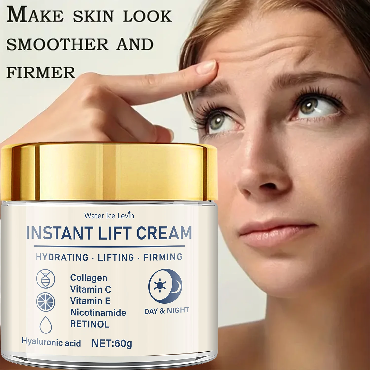 Facial Firming and Lifting Cream - Rich in Hyaluronic Acid and Retinol ...