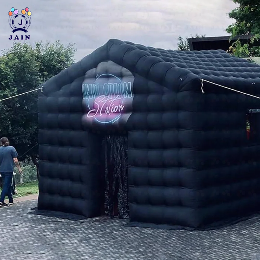 Large-Black-Inflatable-Cube-Disco-Tent-Square-Gazebo-Event-Room-Big ...