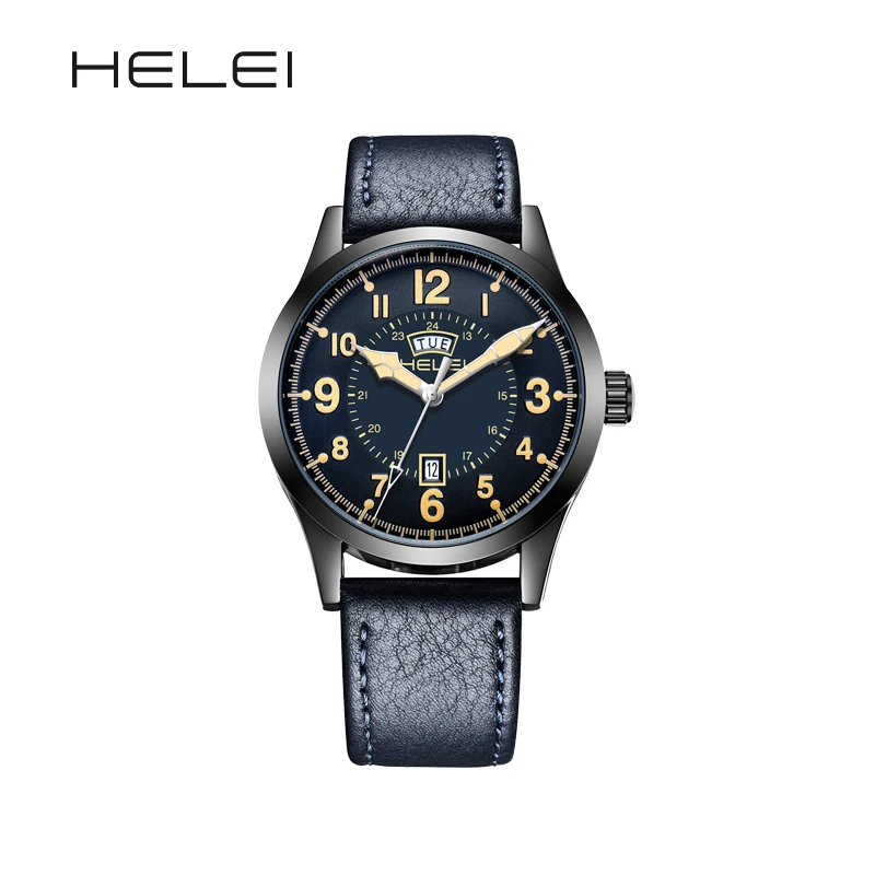 HELEI-Fashion-new-sports-casual-quartz-watch-date-genuine-leather-strap ...