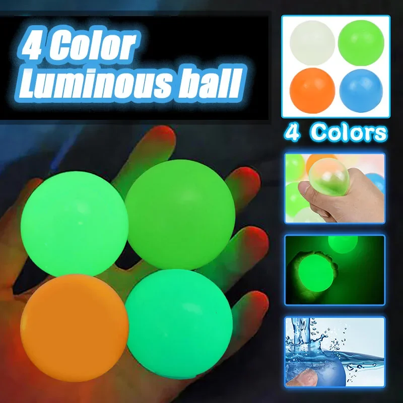 Luminous Wall Target Ball Sucker Sticky Decompression Toys Squeeze Ball ...