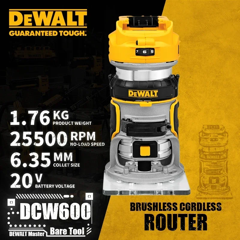 DEWALT-DCW600-Brushless-Cordless-Compact-Router-20V-Lithium-Power-Tools ...