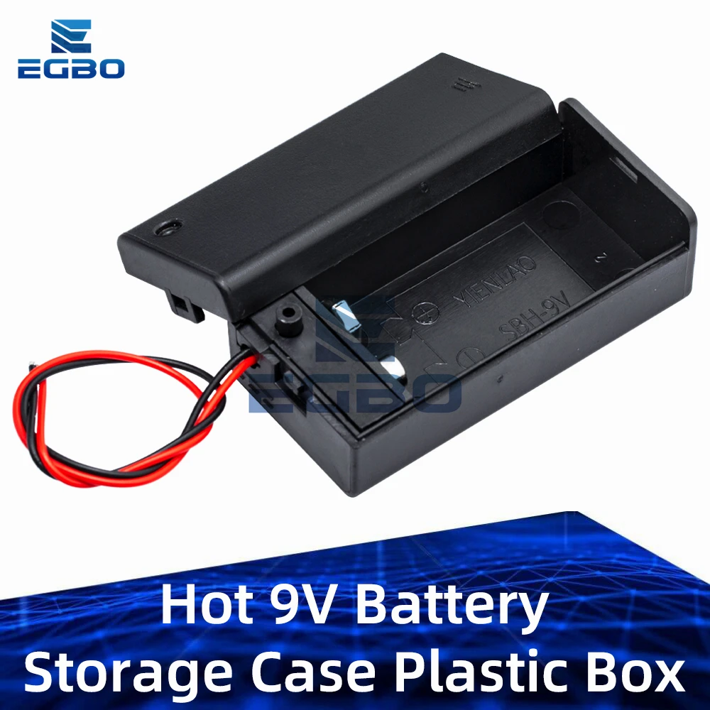 Hot-9V-Battery-Storage-Case-Plastic-Box-Holder-With-Leads-ON-OFF-Switch ...