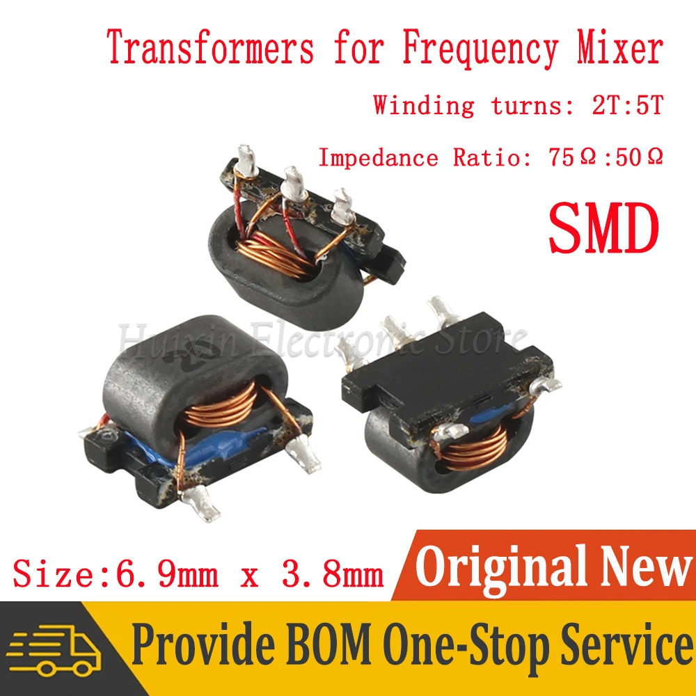 2Pcs SMD B5F Transformer for Frequency Mixer SMT Winding Turns 2T:5T 2: ...
