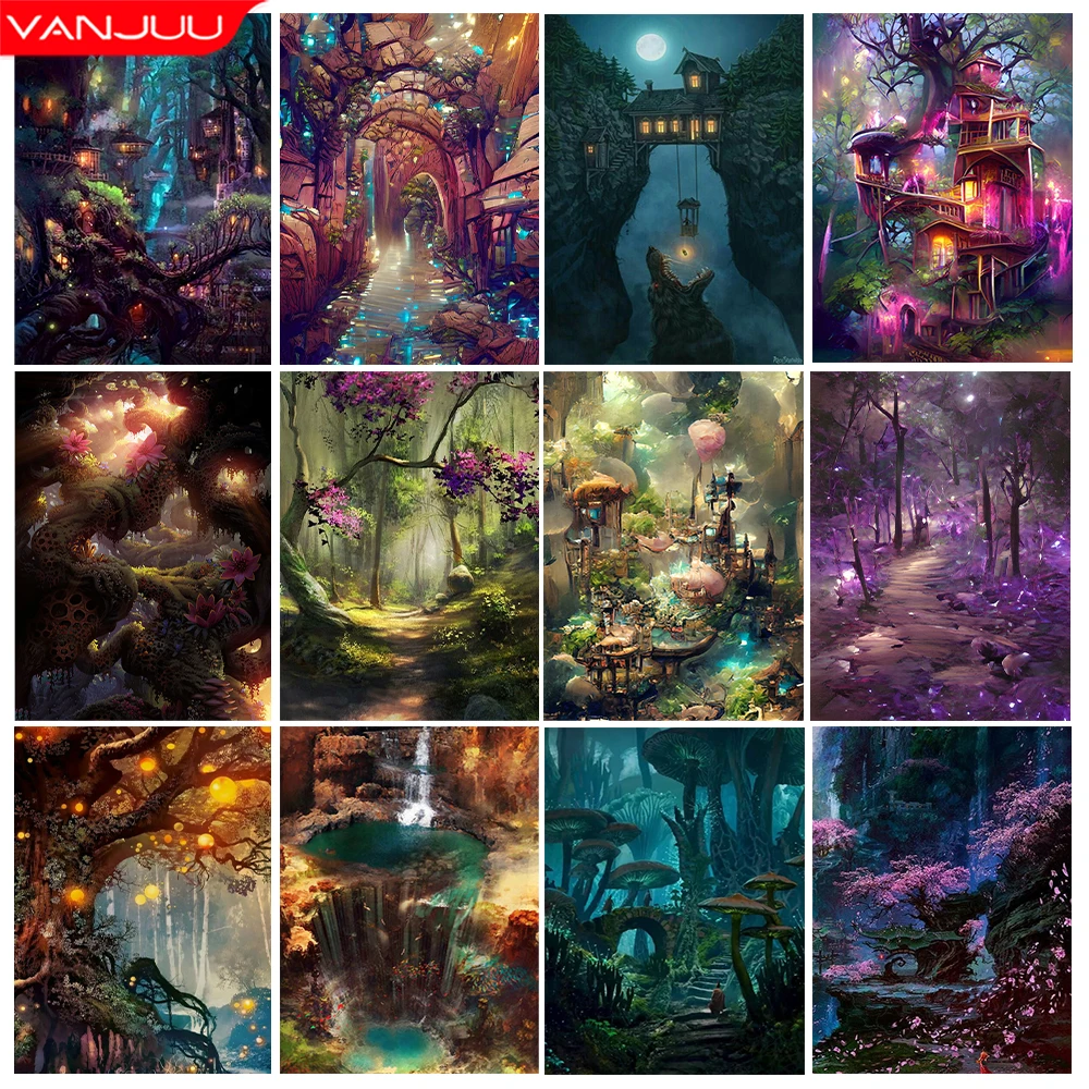 5d Diamond Paintings Fantasy Landscapes | Diamond Art Painting Fantasy ...