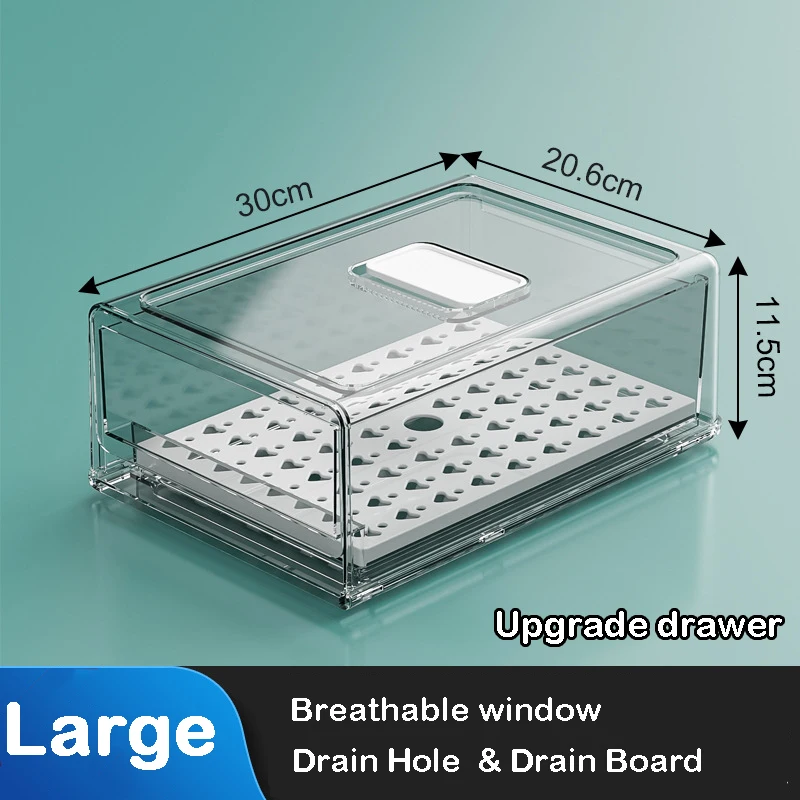 Refrigerator Storage Box Fruit Vegatable Fresh-keeping Storage Bin ...