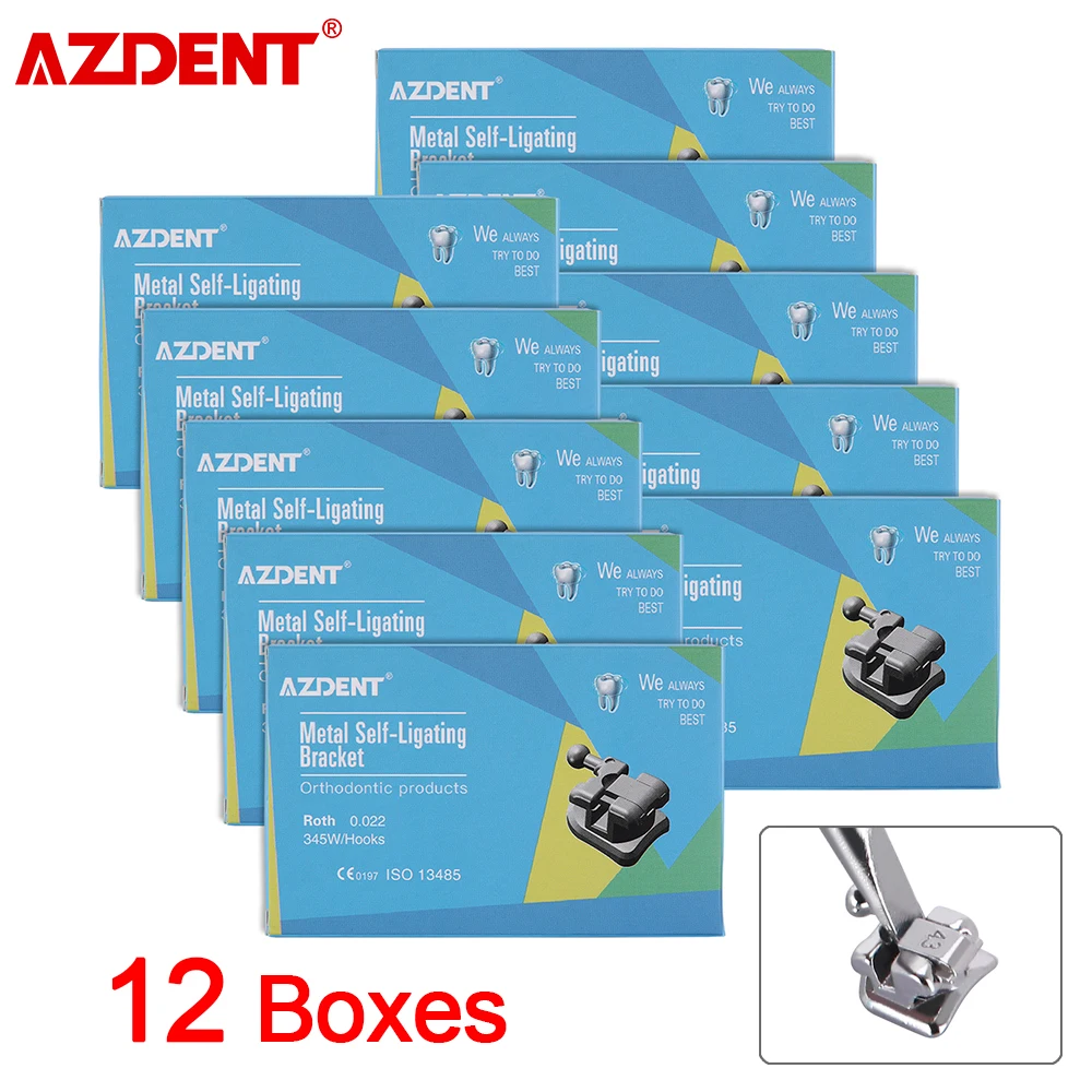 12 Boxes Azdent Dental Bracket Orthodontic Braces Passive Self Ligating ...
