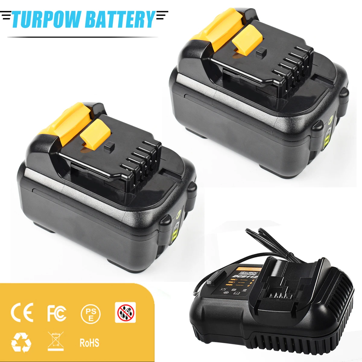 12V-6000mAh-Rechargeable-Li-ion-battery-For-Dewalt-DCB120-DCB127-DCB121 ...