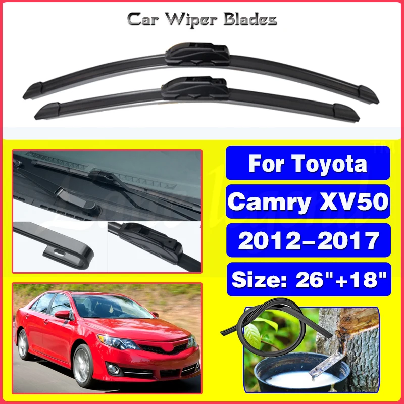 For Toyota Camry XV50 2012 2013 2014 2015 2016 2017 Front Wiper Blades ...