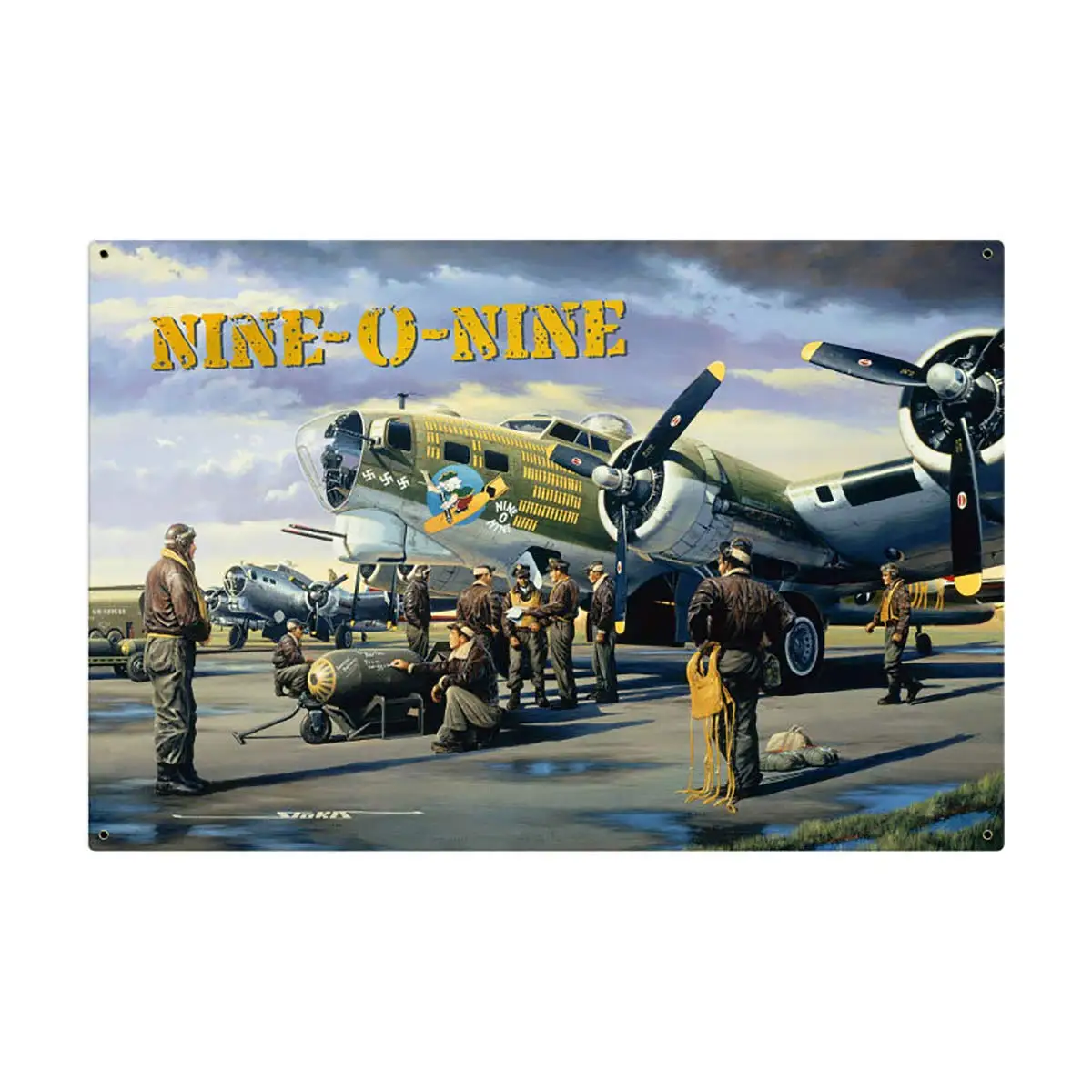 Nine-O-Nine B-17 Bomber Wwii Plane Tin Signs Vintage Decor For Bars ...
