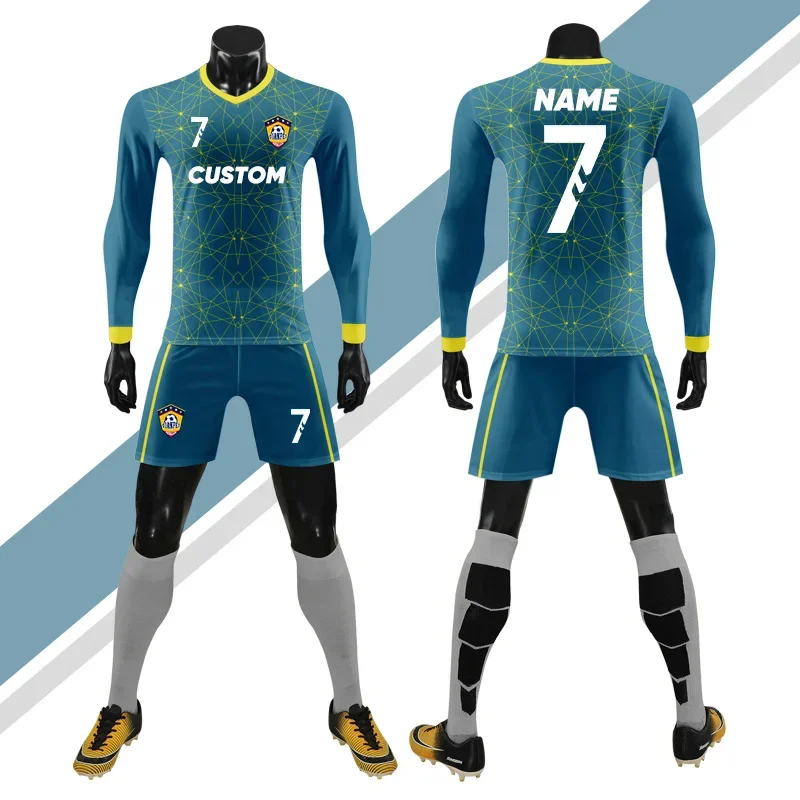 Custom Sublimation Soccer Wear Set Polyester Breathable Football ...