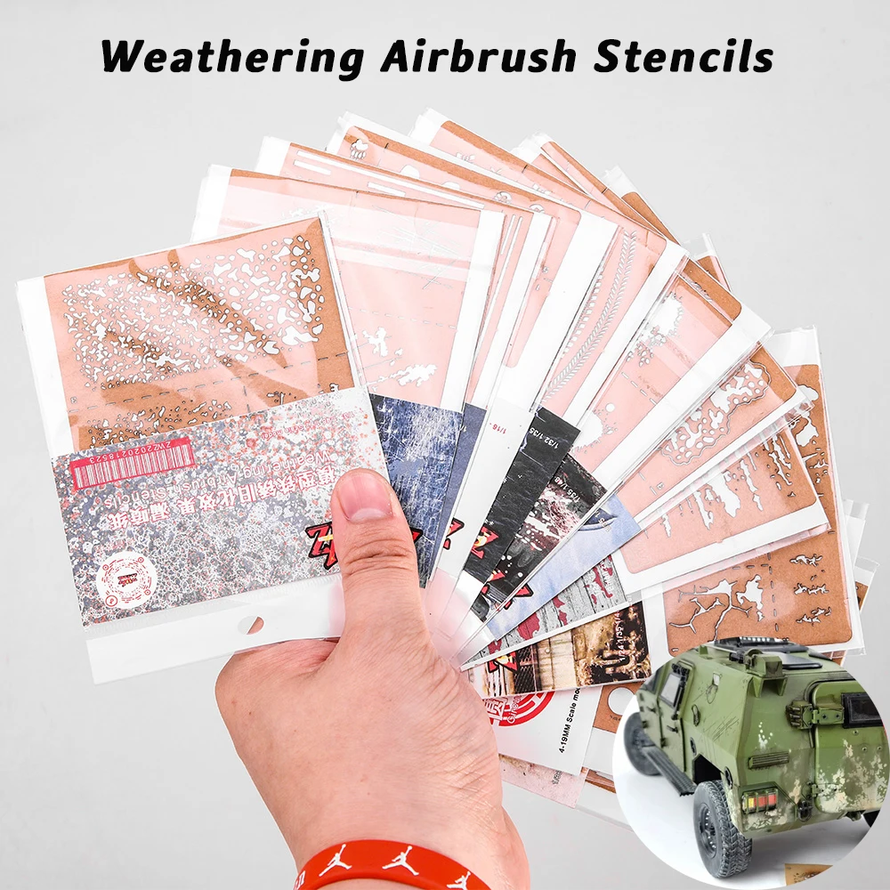 DIY-Model-Making-Weathering-Airbrush-Stencils-Tools-Spray-Paper-for-1 ...