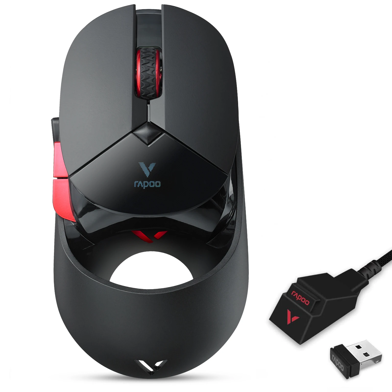 Rapoo VT960S Wired/ Wireless Gaming Mouse PAW3370 Sensor 19000 DPI OLED ...