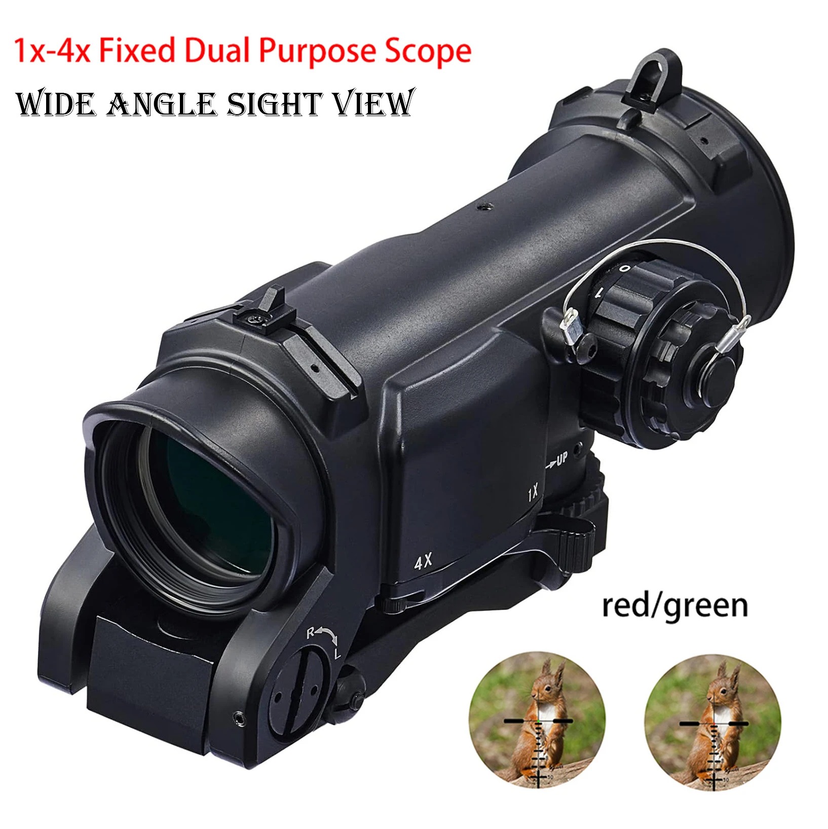 Wide-Angle-1x-4x-Fixed-Dual-Purpose-Tactical-Rifle-Scope-With-Mini-Red ...