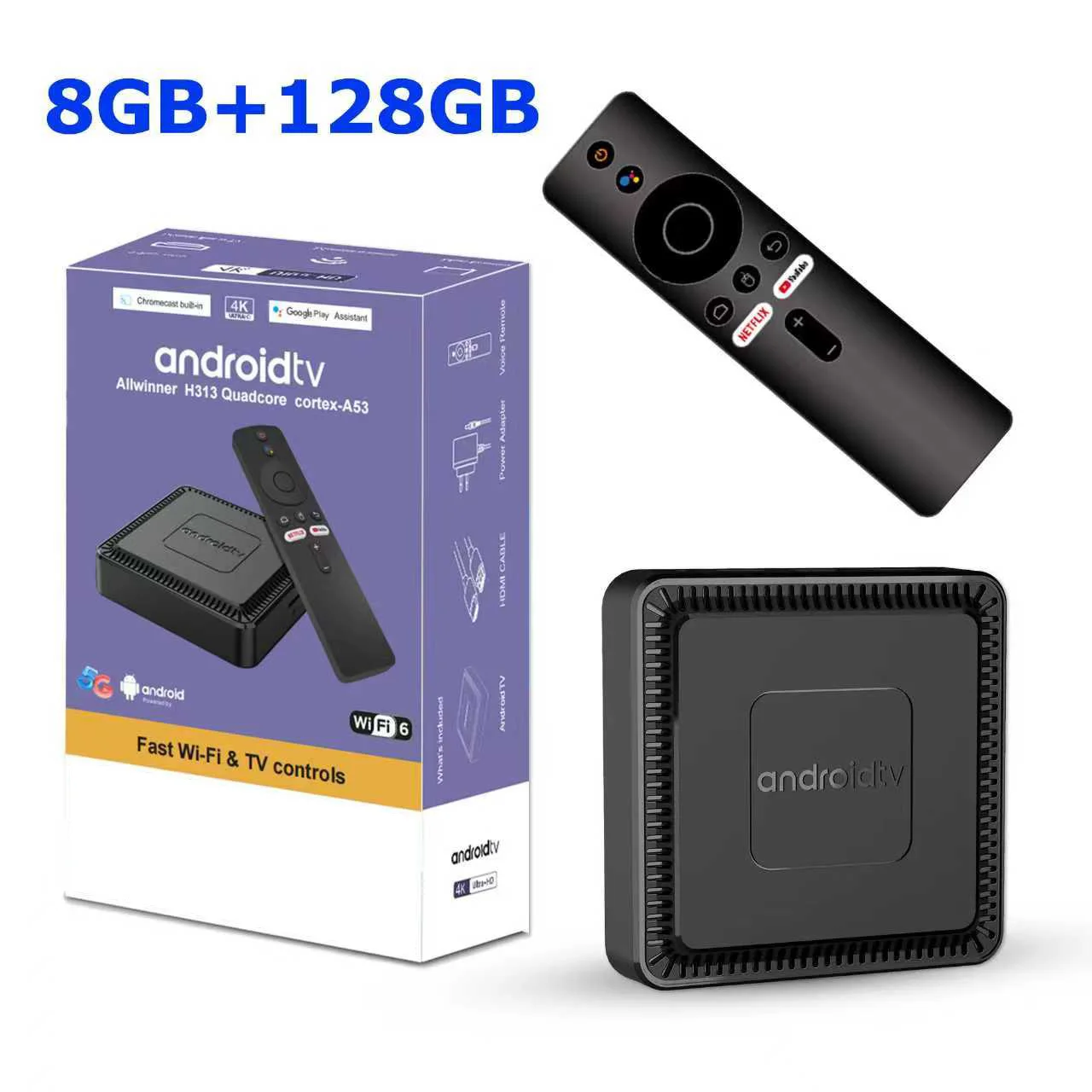 2025 nuevo Q7 Smart TV Box Android14 Allwinner H313 8G + 128GB ROM WiFi ...