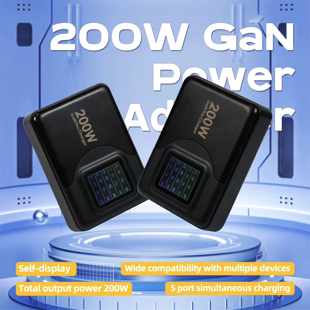 200W-GaN-Charger-1-8inch-Led-Color-Screen-PD100W-100W-PPS105W-QC-AFC ...