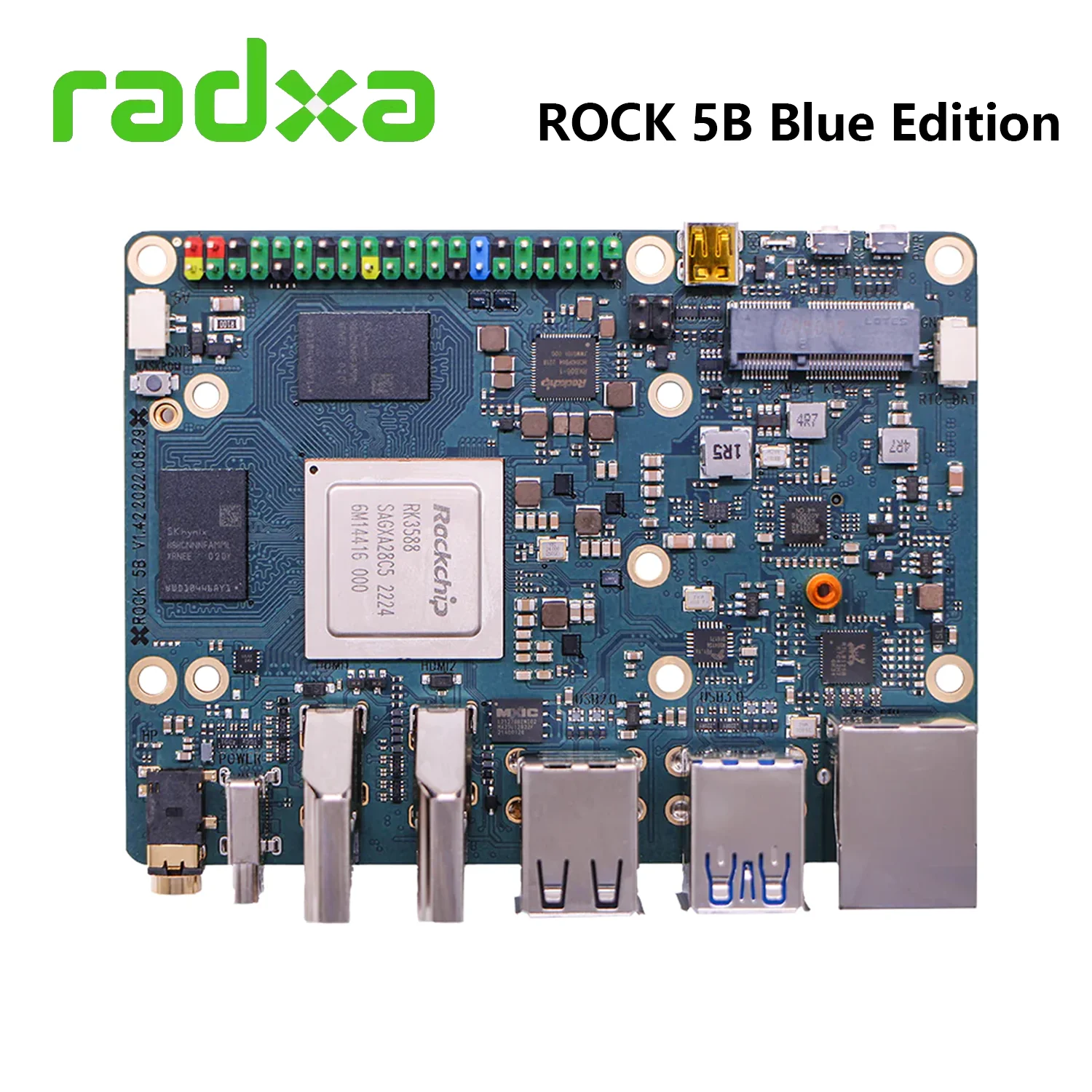 Radxa-ROCK-5B-Blue-Edition-RK3588-Development-Board-8K-Single-Board ...