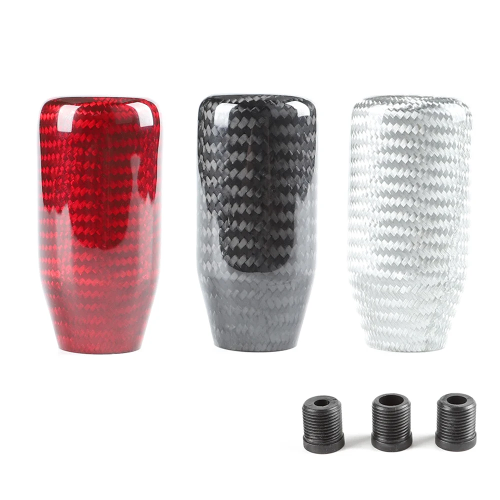 Racing-Universal-Real-Carbon-Fiber-Manual-Gear-Shift-Knob-Stick-Shifter ...