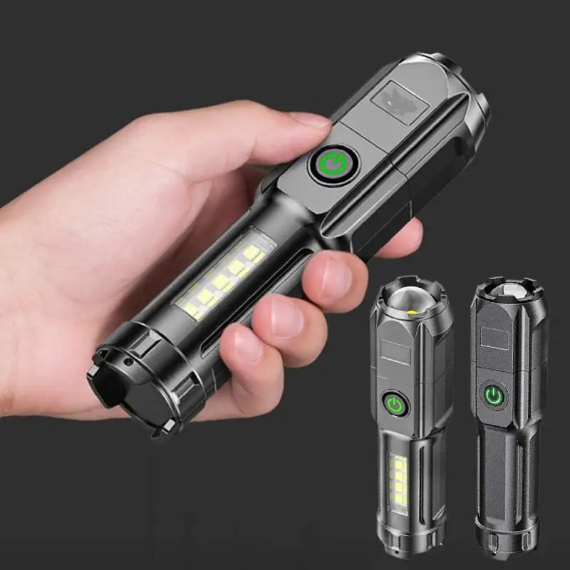 Electric-Torch-Waterproof-Windproof-Flashlight-High-Power-Led-USB ...