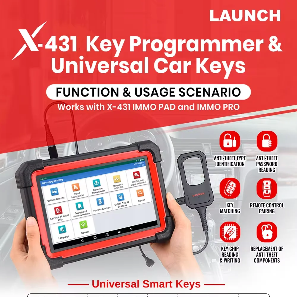 LAUNCH-X431-Car-Key-Programmer-Working-with-PAD-V-5-7-PRO-TT-PRO3-ACE ...
