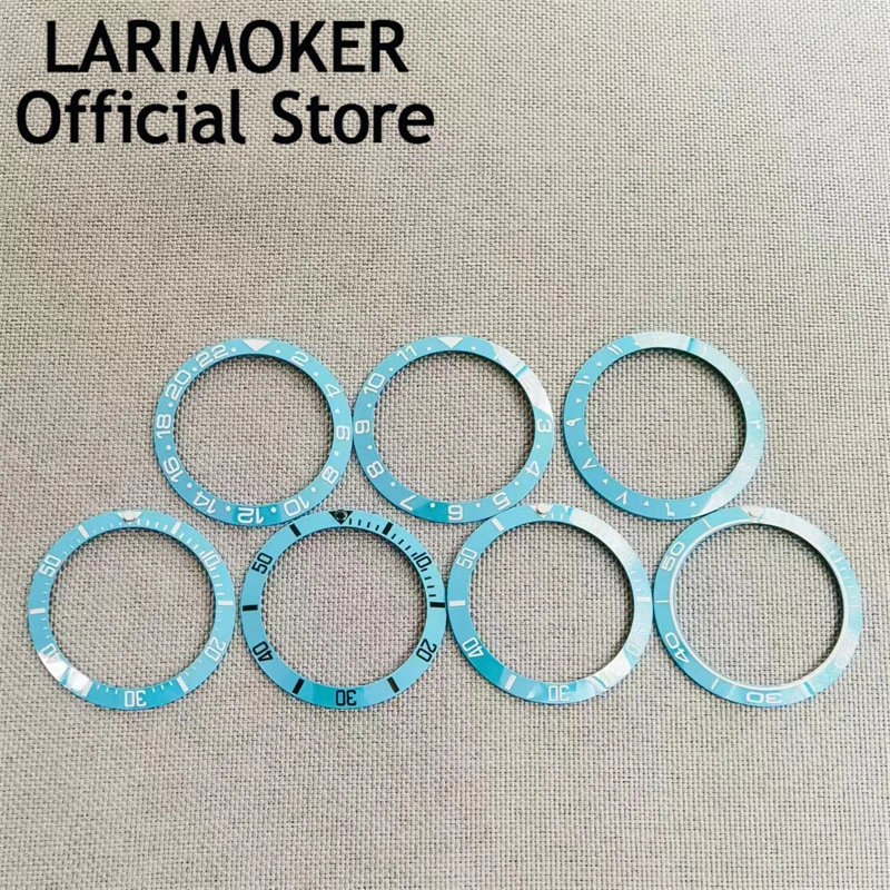 38mm Sky blue ceramic bezel insert fit 40mm watch case| | - AliExpress